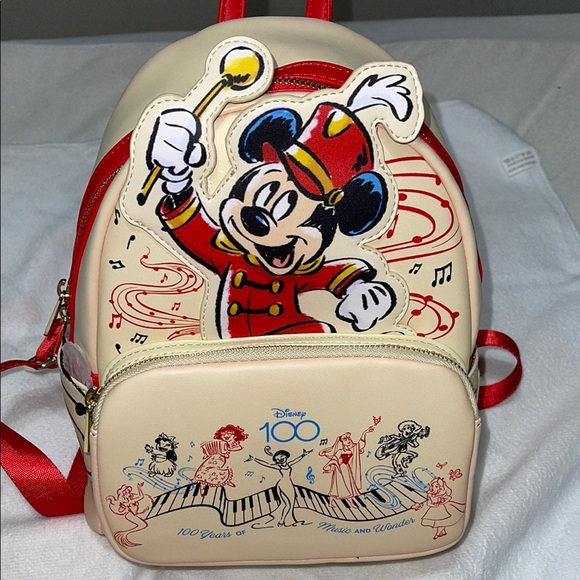 Loungefly | Bags | Loungefly Cream And Red Mickey Mouse Backpack | Poshmark